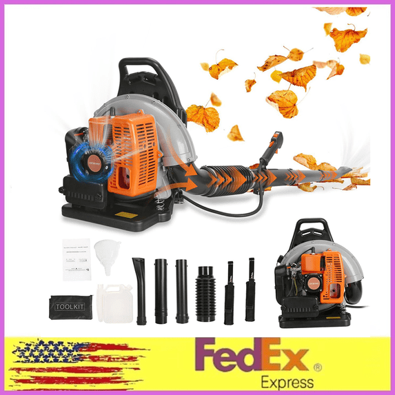 Floseru 63CC Gas Leaf Blower, 3 HP Backpack Blower with 665 CFM Air ...