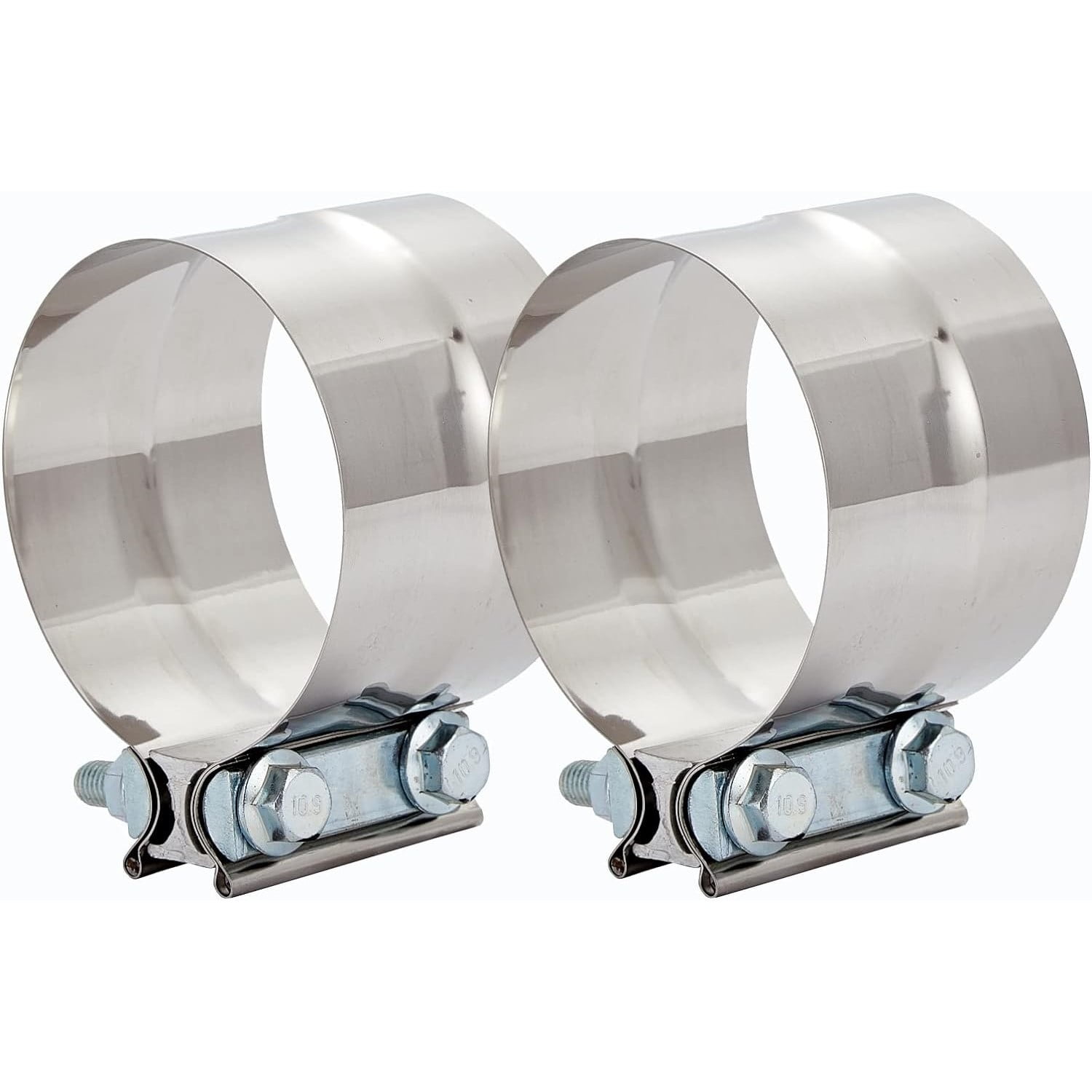 Floshine 2 inch Lap Joint Band Clamps,Exhaust Muffler Clamp 4 PCS，2 ...