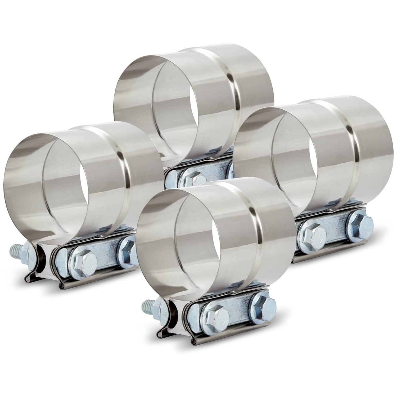 Floshine 3 inch Lap Joint Band Clamps,Exhaust Muffler Clamp 4 PCS，3 ...