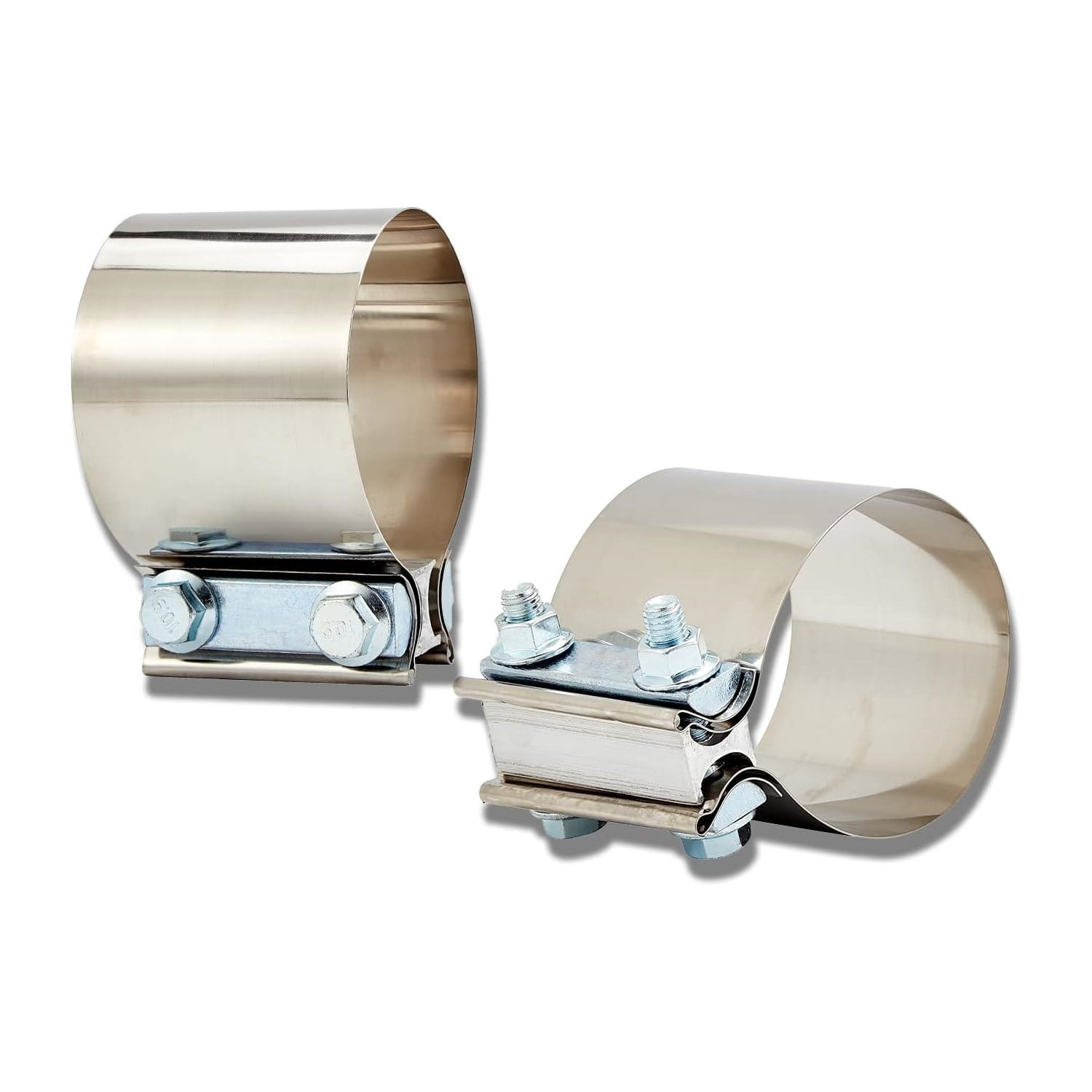 Floshine 4" Butt Joint Band Clamps,Exhaust Muffler Clamp 2 PCS，4 in ...