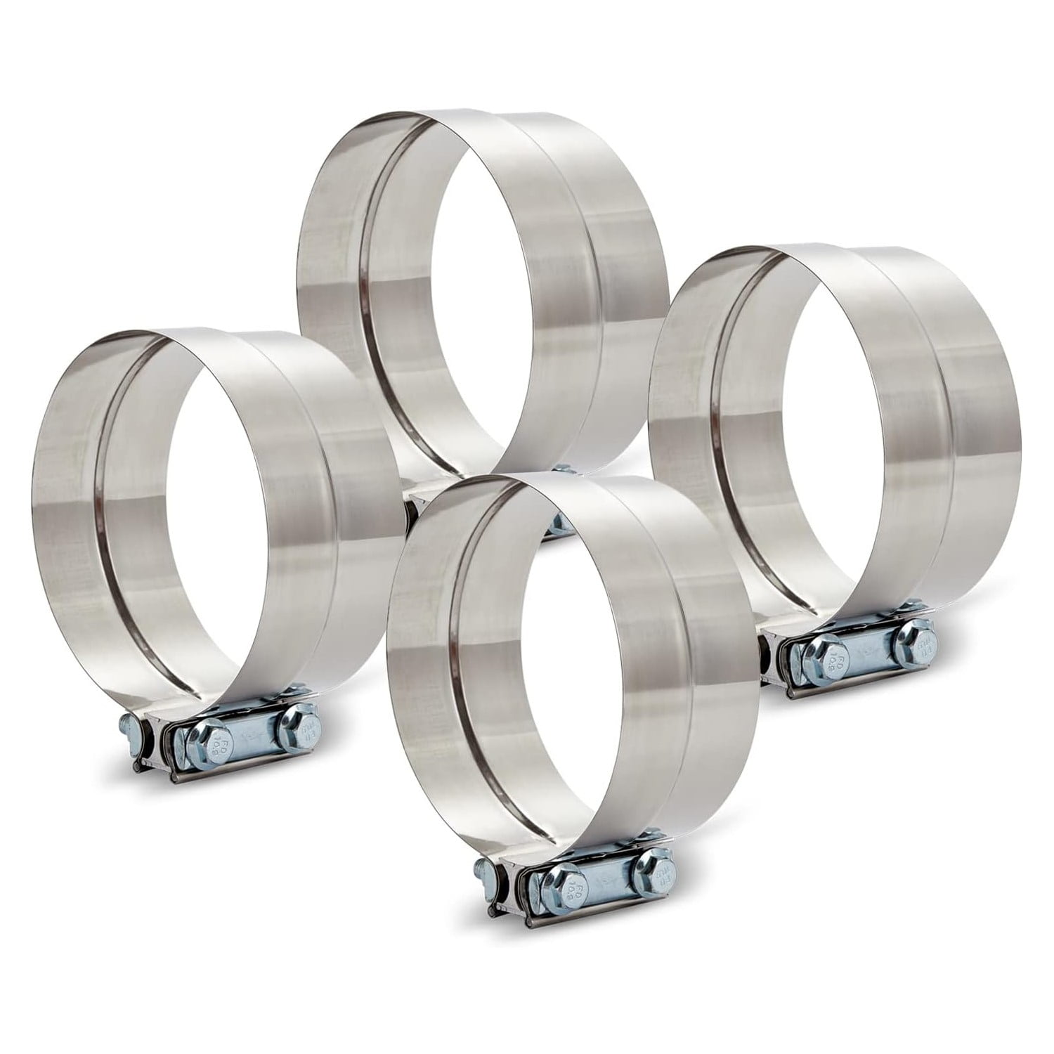 Floshine 6 inch Lap Joint Band Clamps,Exhaust Muffler Clamp 4 PCS，6 ...