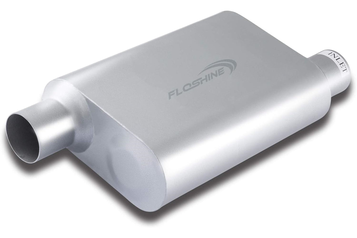 Floshine Universal Mufflers,Two Chamber 2.5'' offset inlet/2.5'' offset ...