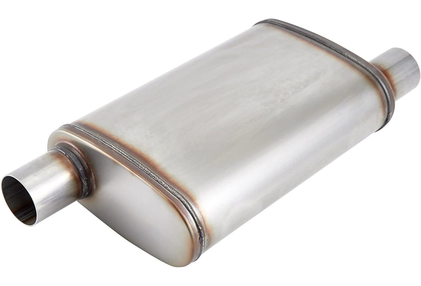 Floshine Universal Stainless Muffler,2.25 inch inlet/2.25 inch outlet ...