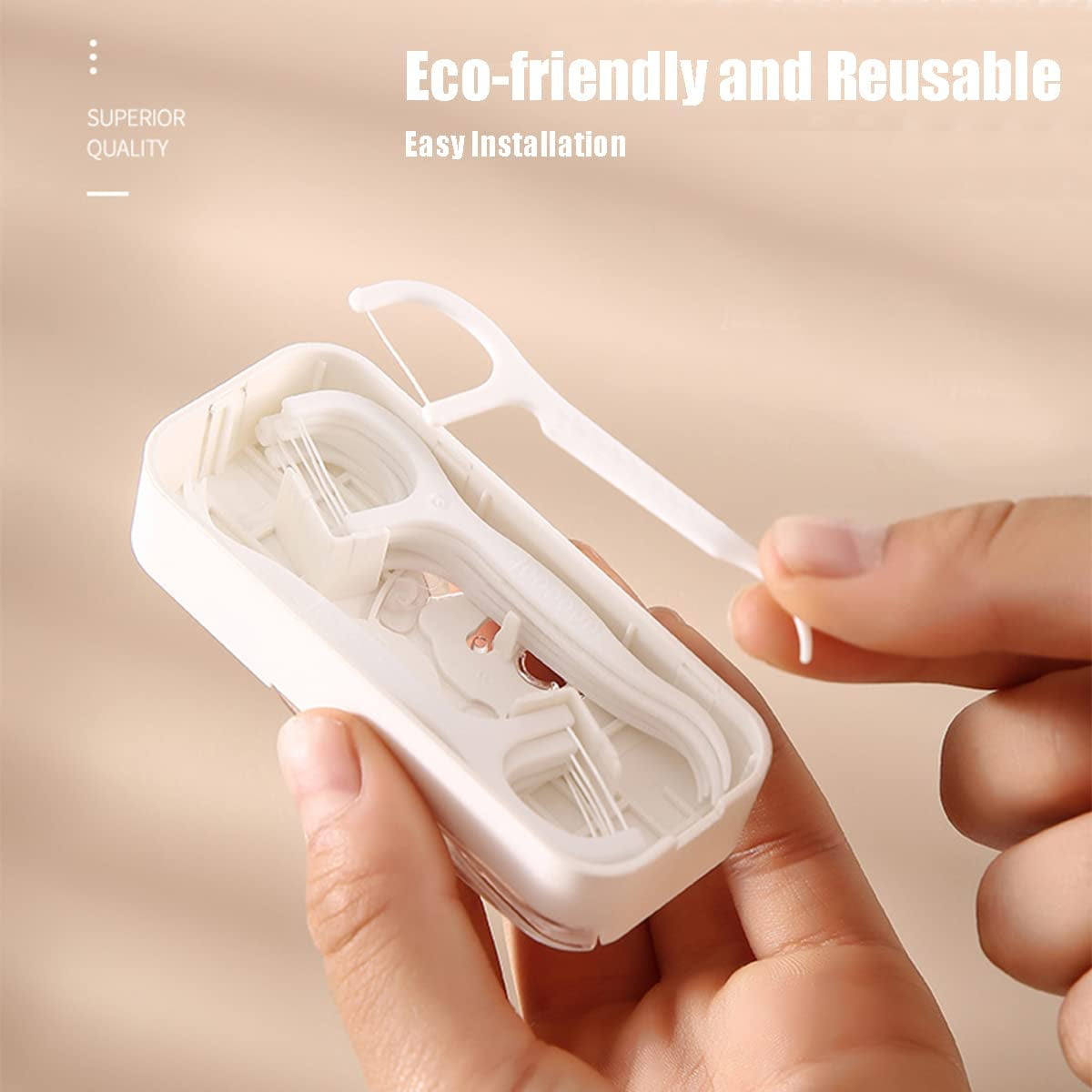 Floss Dispenser With 12 Dental Floss, Refillable Portable Floss ...