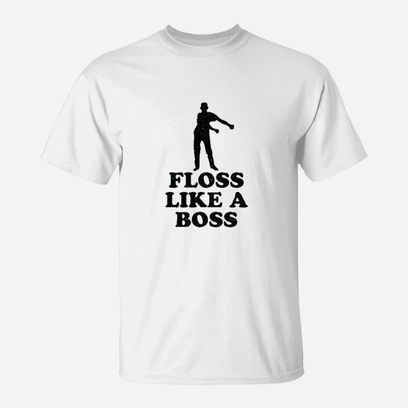 Floss Like A Boss Dance Silhouette Funny Graphic TShirt - Walmart.com
