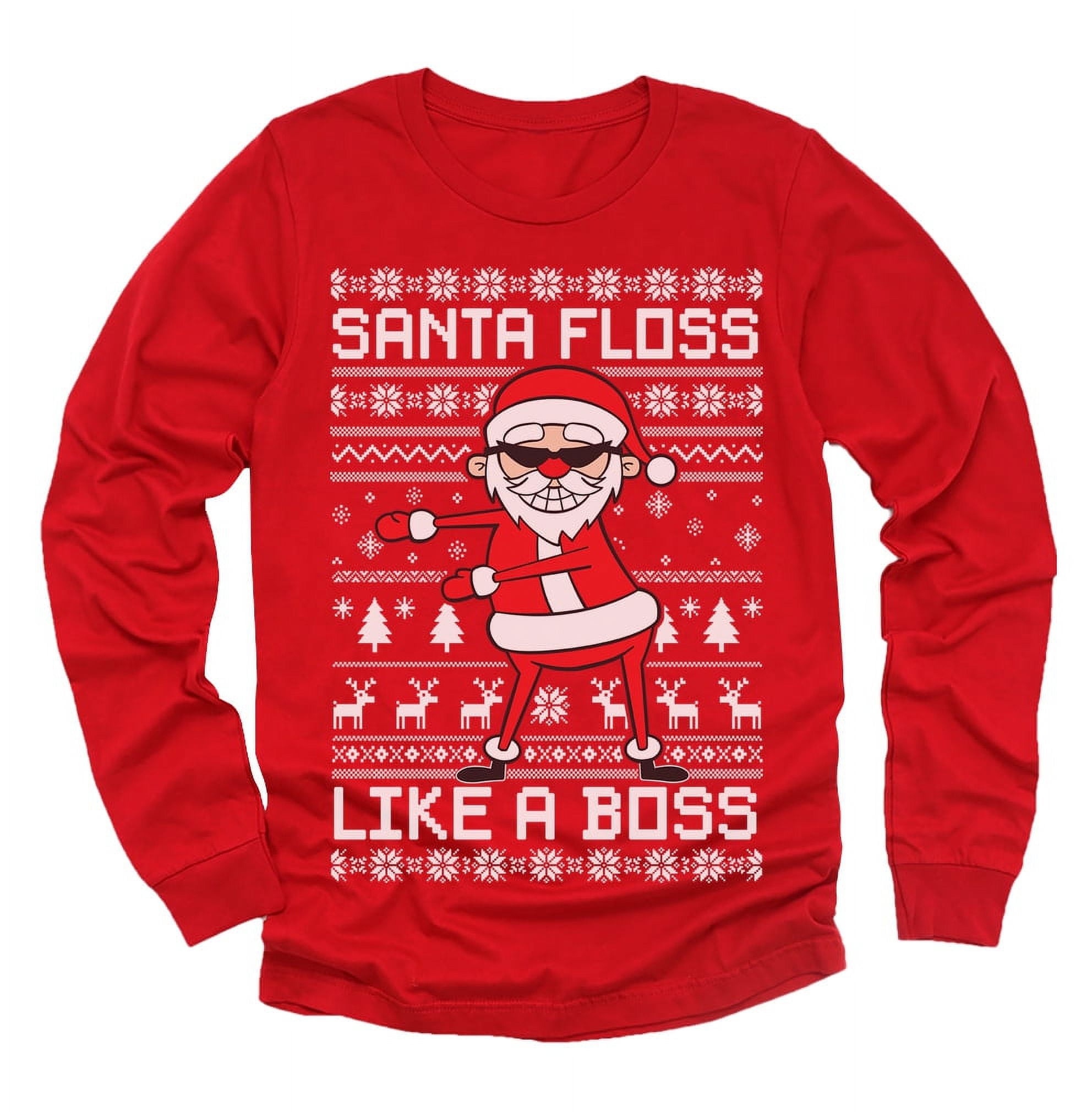 Tstars Floss Like a Boss Kids Christmas Gift, Funny Youth Long Sleeve ...