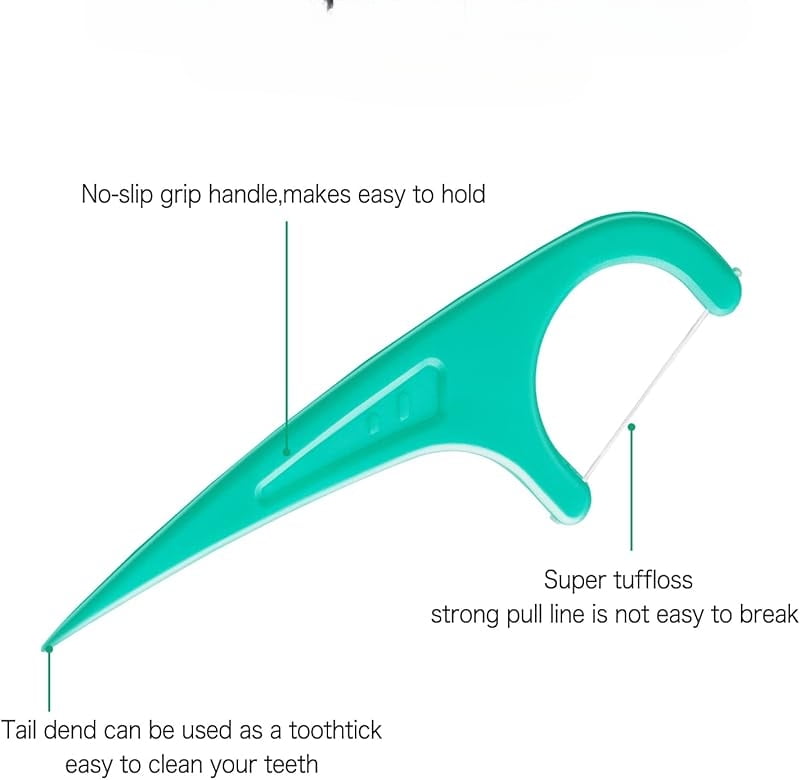 Floss Picks, 240 Count Mint Dental Floss Cleaner, Tooth Picks Flossers ...