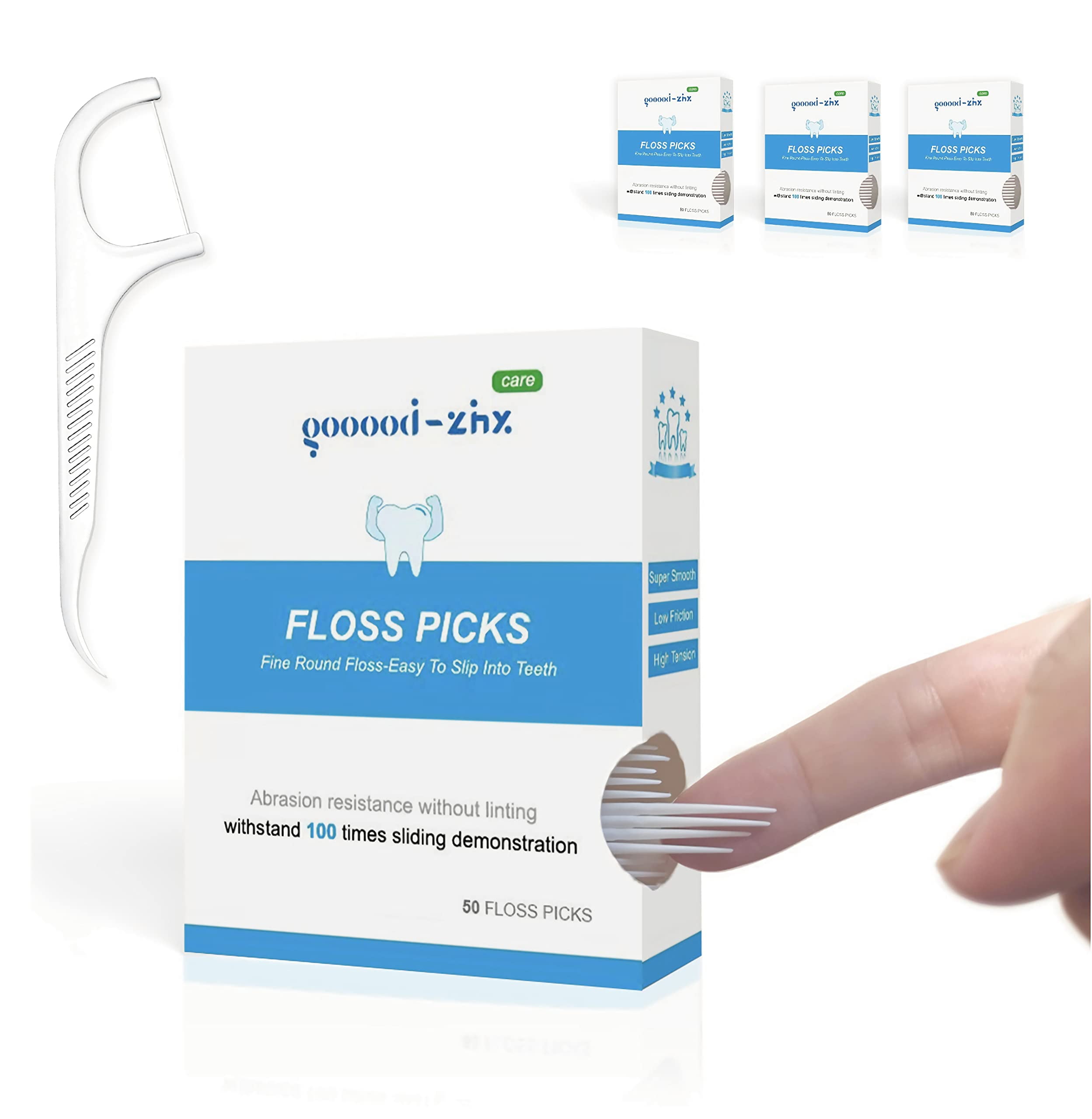 Floss Picks for Teeth, MMF7 0.002in Fine Soft Picks, Super Smooth, High ...