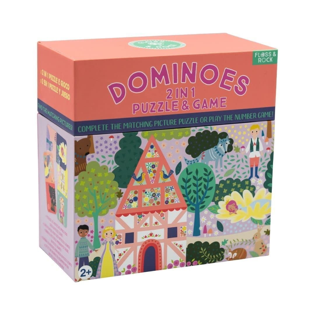 Floss & Rock Fairy Tale Kids Reversible Dominoes, Includes 28 Double ...
