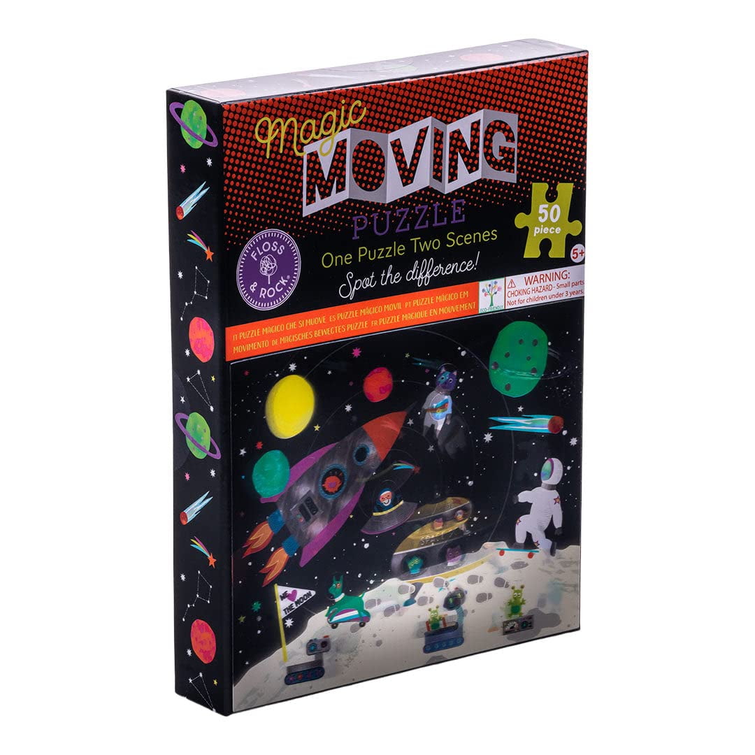 Floss & Rock Space STF9 Magic Moving Jigsaw Puzzle, 50-Piece Puzzle ...