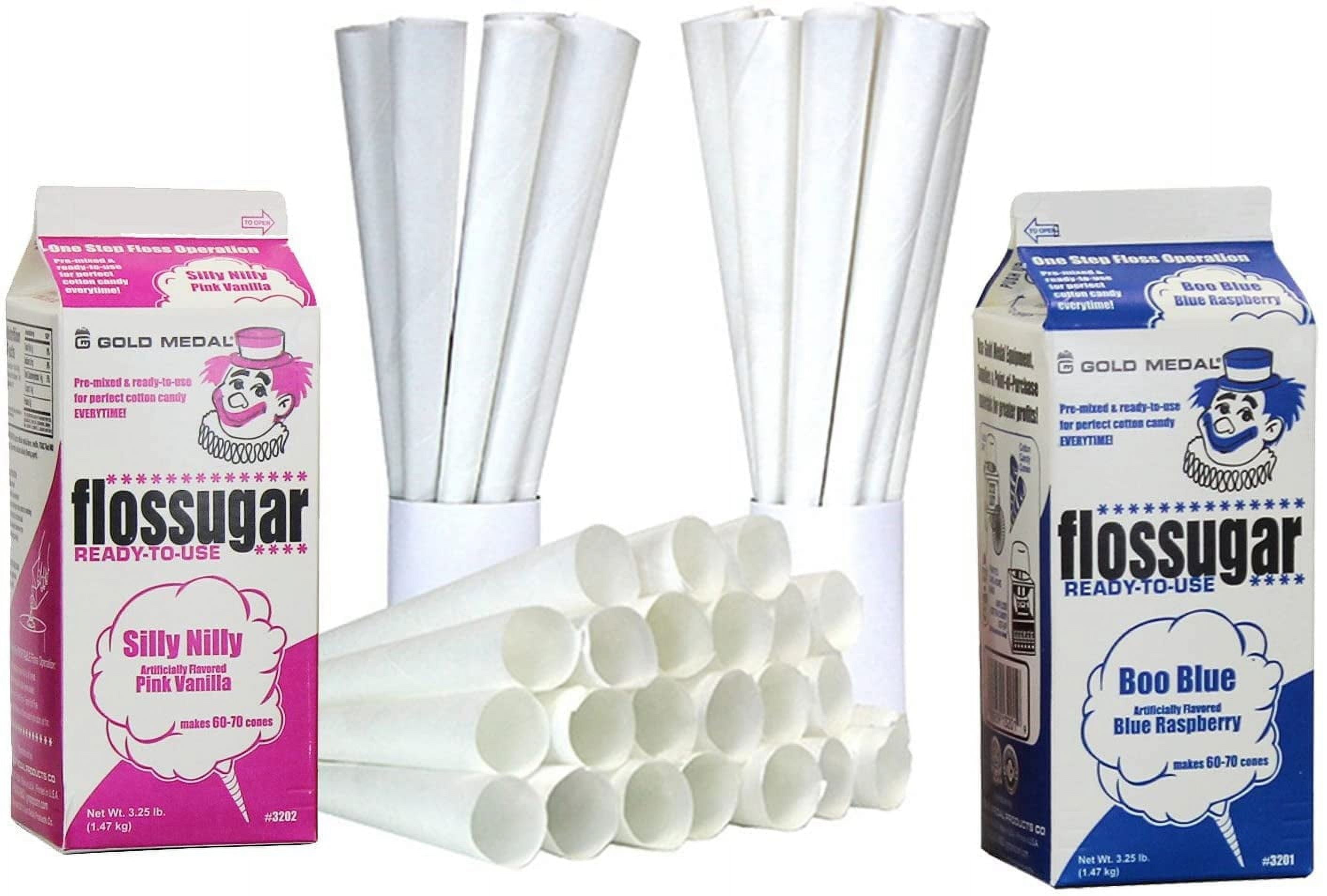 Floss Sugar 2 Pack with 100 Cotton Candy Cones - Walmart.com