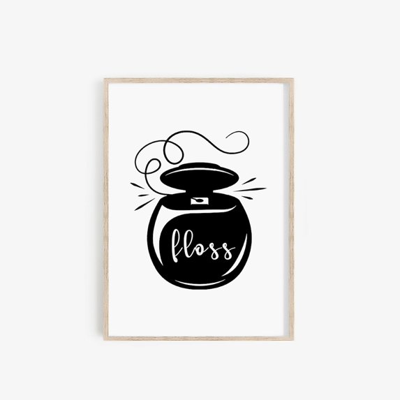 Floss Your Teeth Sign, Bathroom Rules Printable, Bathroom Sign Wall ...