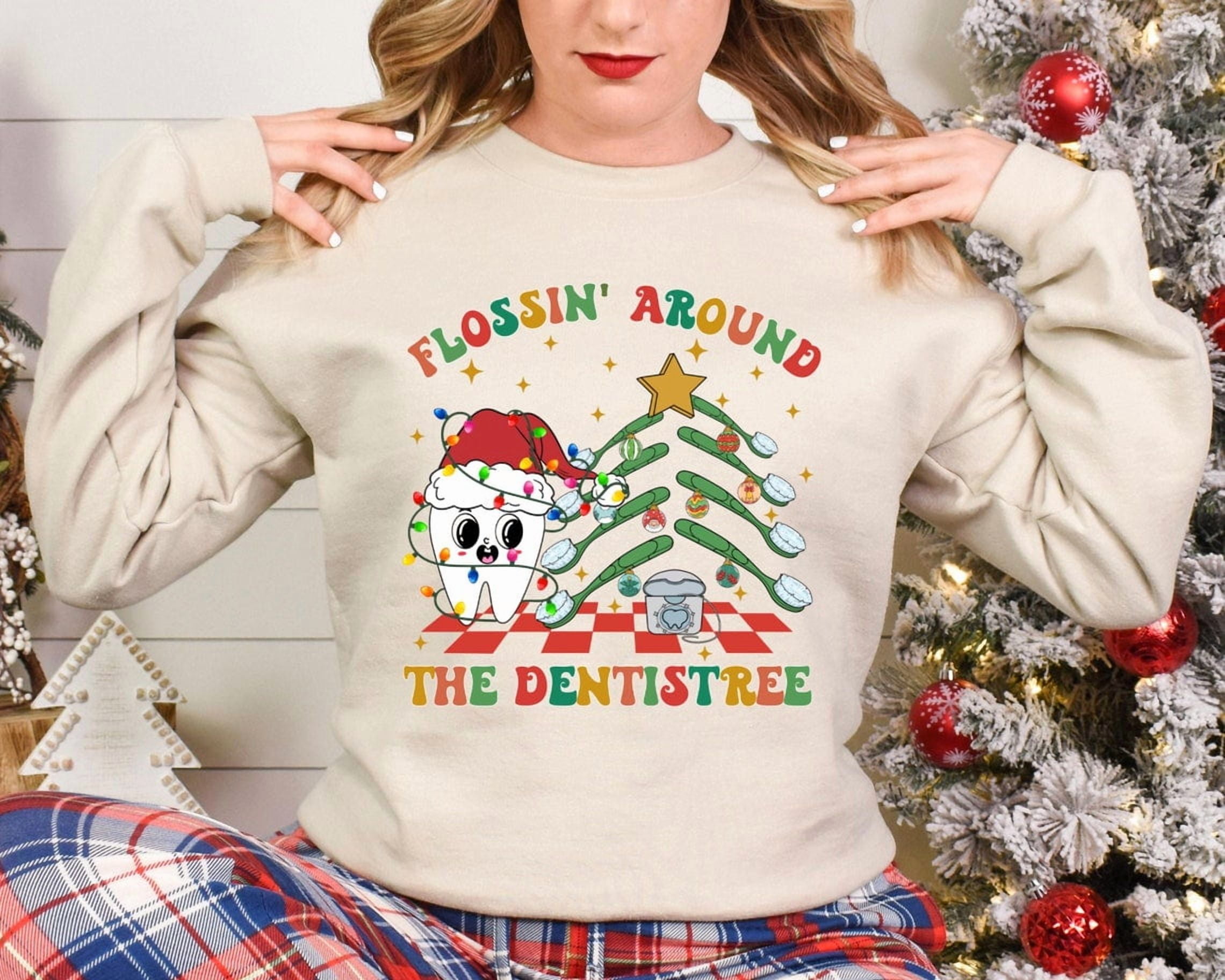 Flossing Around The Dentistree Dentist Orthodontist Sweatshirt, Dental ...