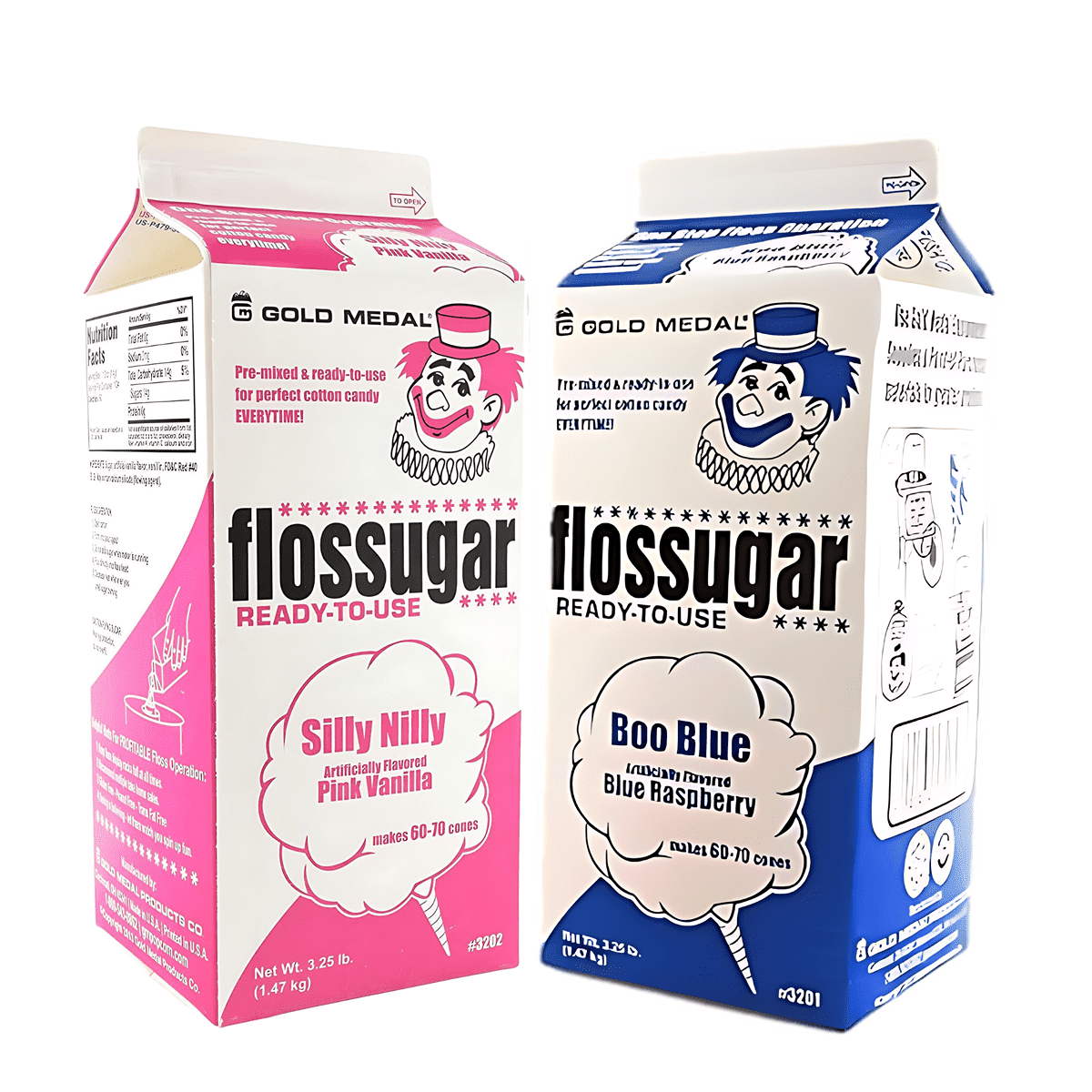 Flossugar - Cotton Candy - 2 Pack (Pink Vanilla and Blue Raspberry ...