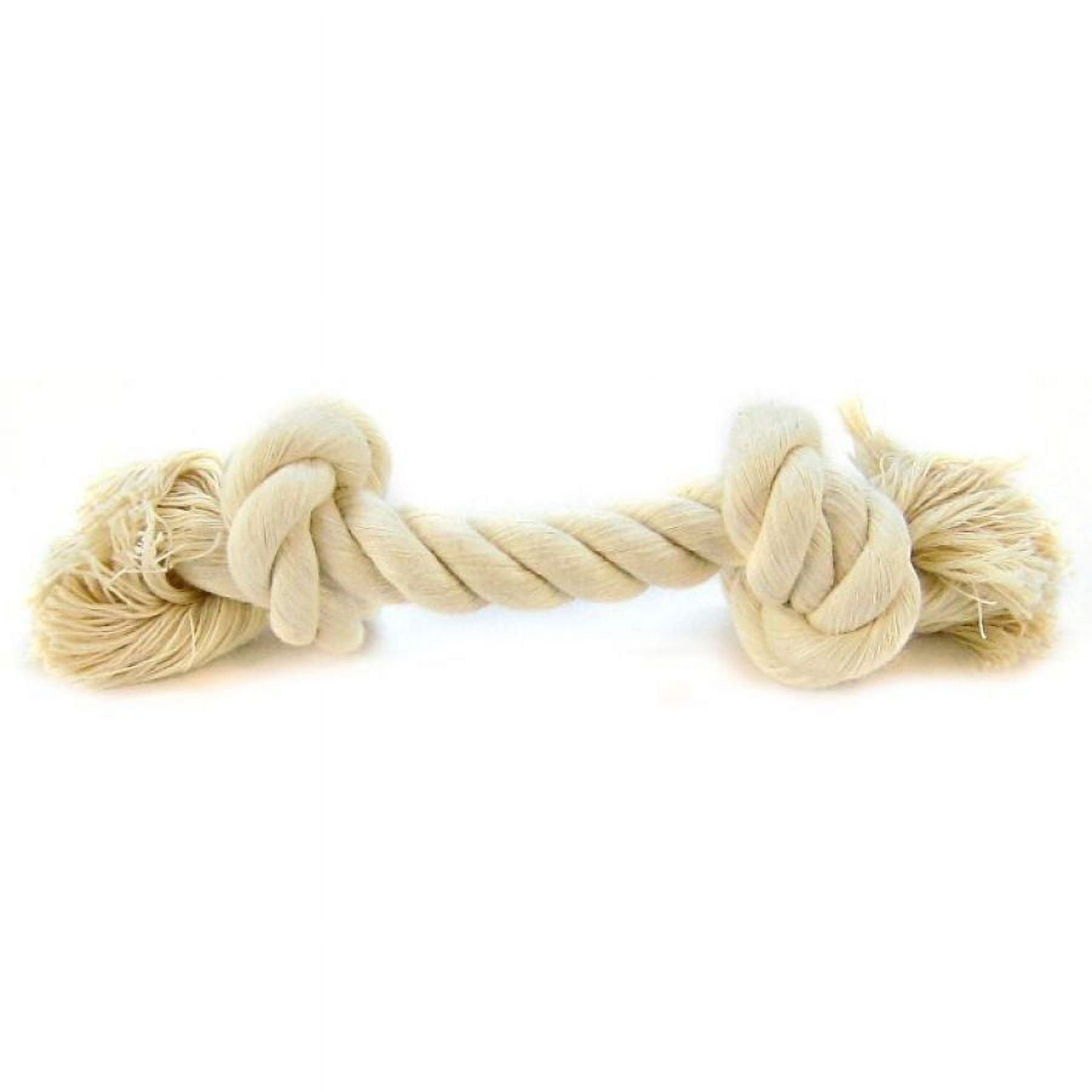 Flossy Chews Rope Bone - White Mini (6" Long), White (20 Pack ...