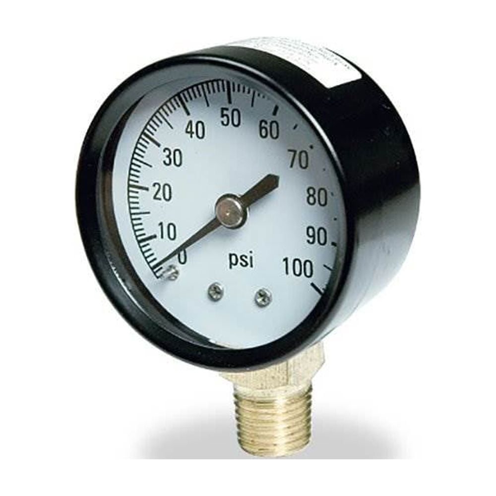 Flotec Well Water Pump Pressure Gauge, 2-Inch, 0-100 PSI, Indoor ...