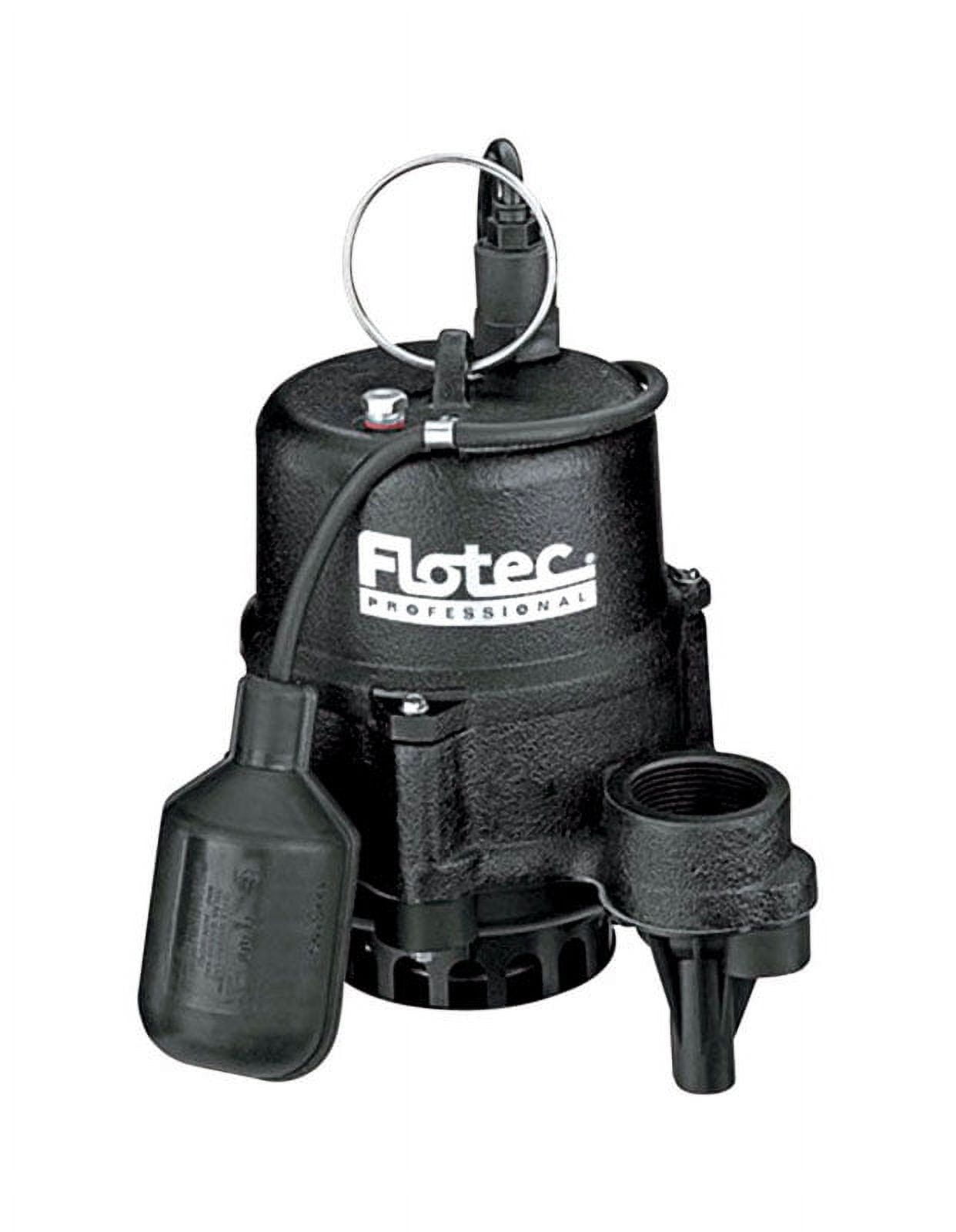 Flotec Professional Series 1/3 hp 3360 gpm Cast Iron Submersible Sewage ...
