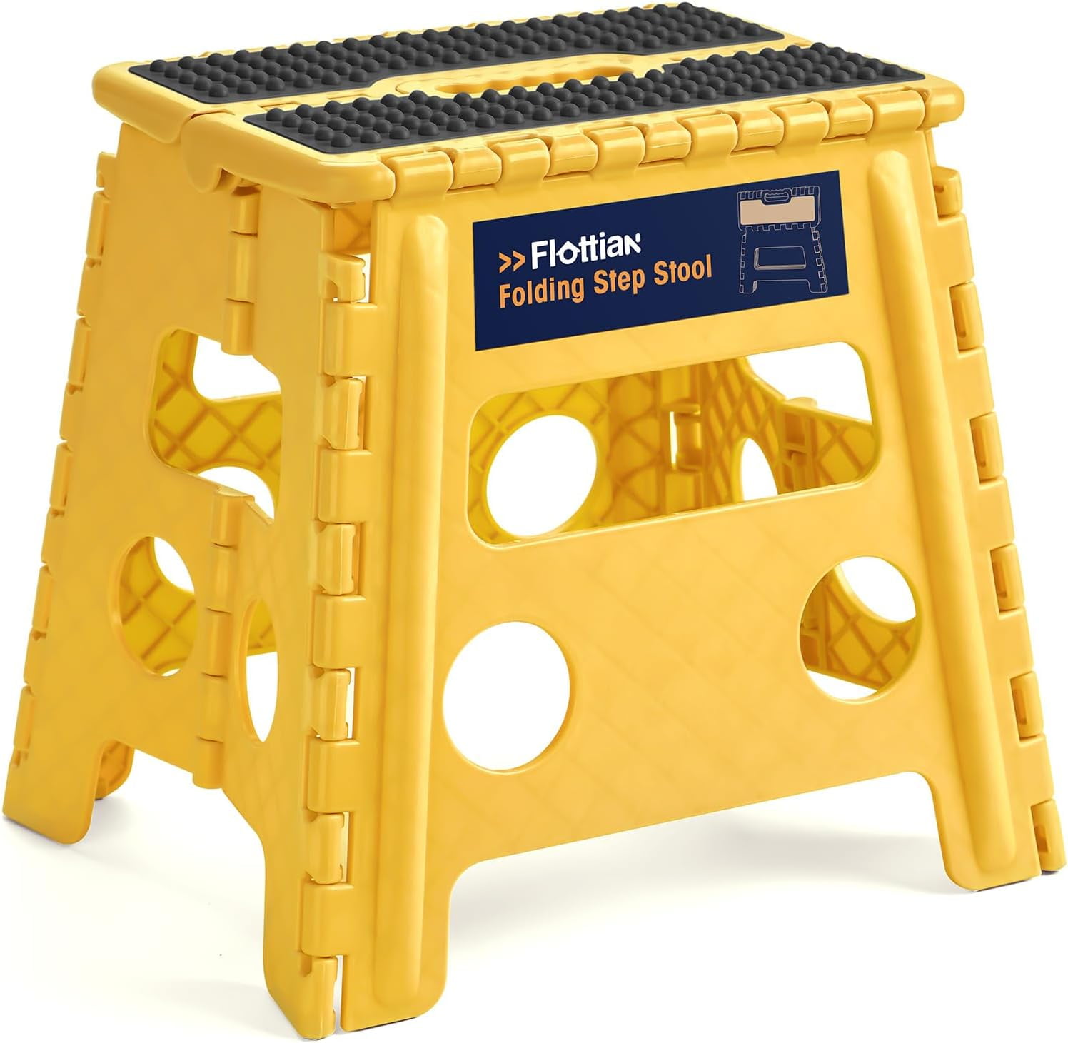 Flottian 13" Folding Step Stool for Adults and Kids Holds Up to 300 lbs ...