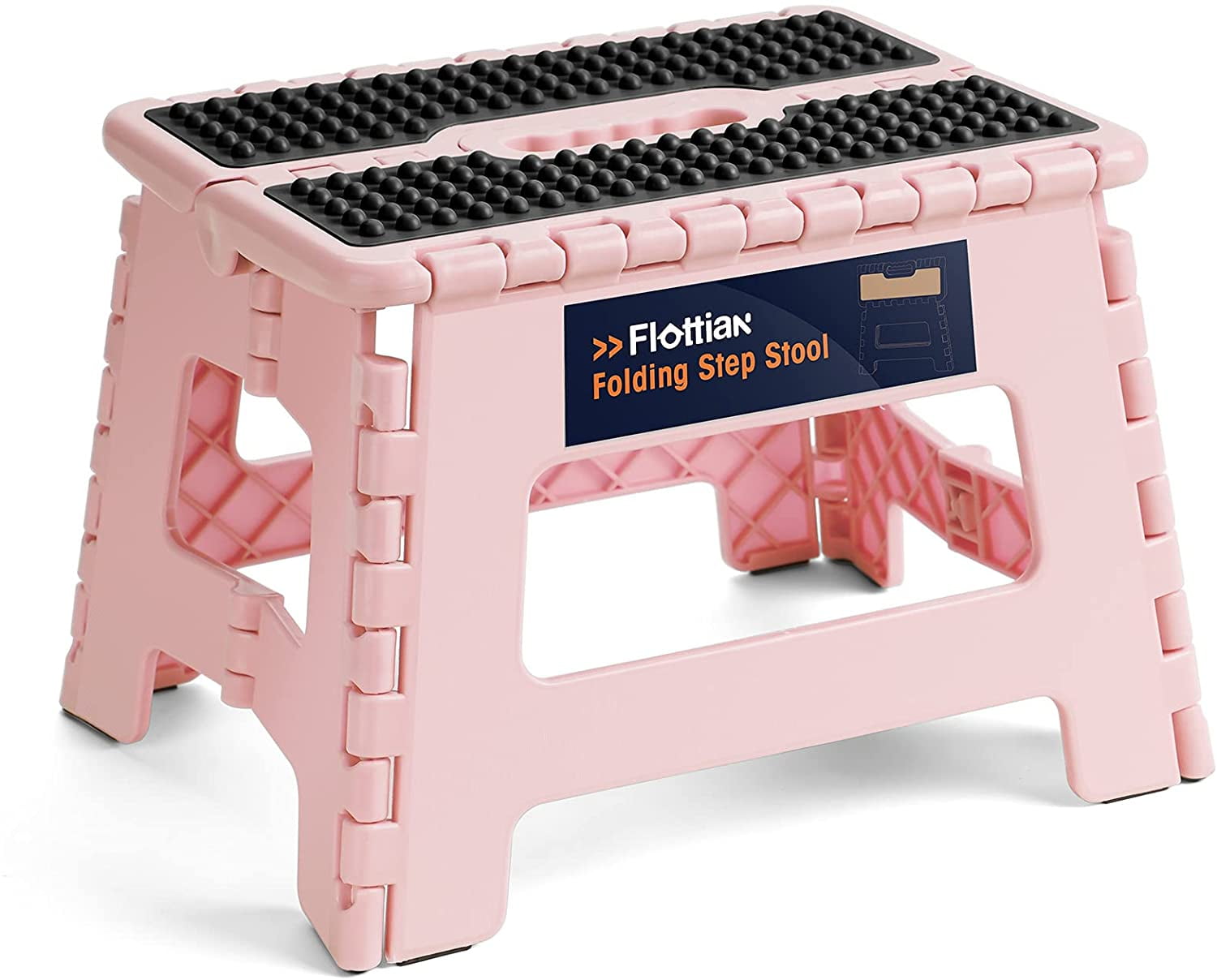 Flottian 9" Folding Step Stool for Adults and Kids Holds Up to 300 lbs,Non-Slip Folding Stools ...