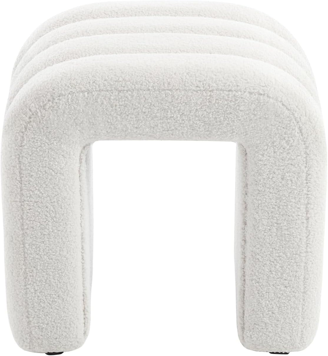 Flouki Ottoman Foot Stool with Channel Tufted, Small Ottoman Bench for ...