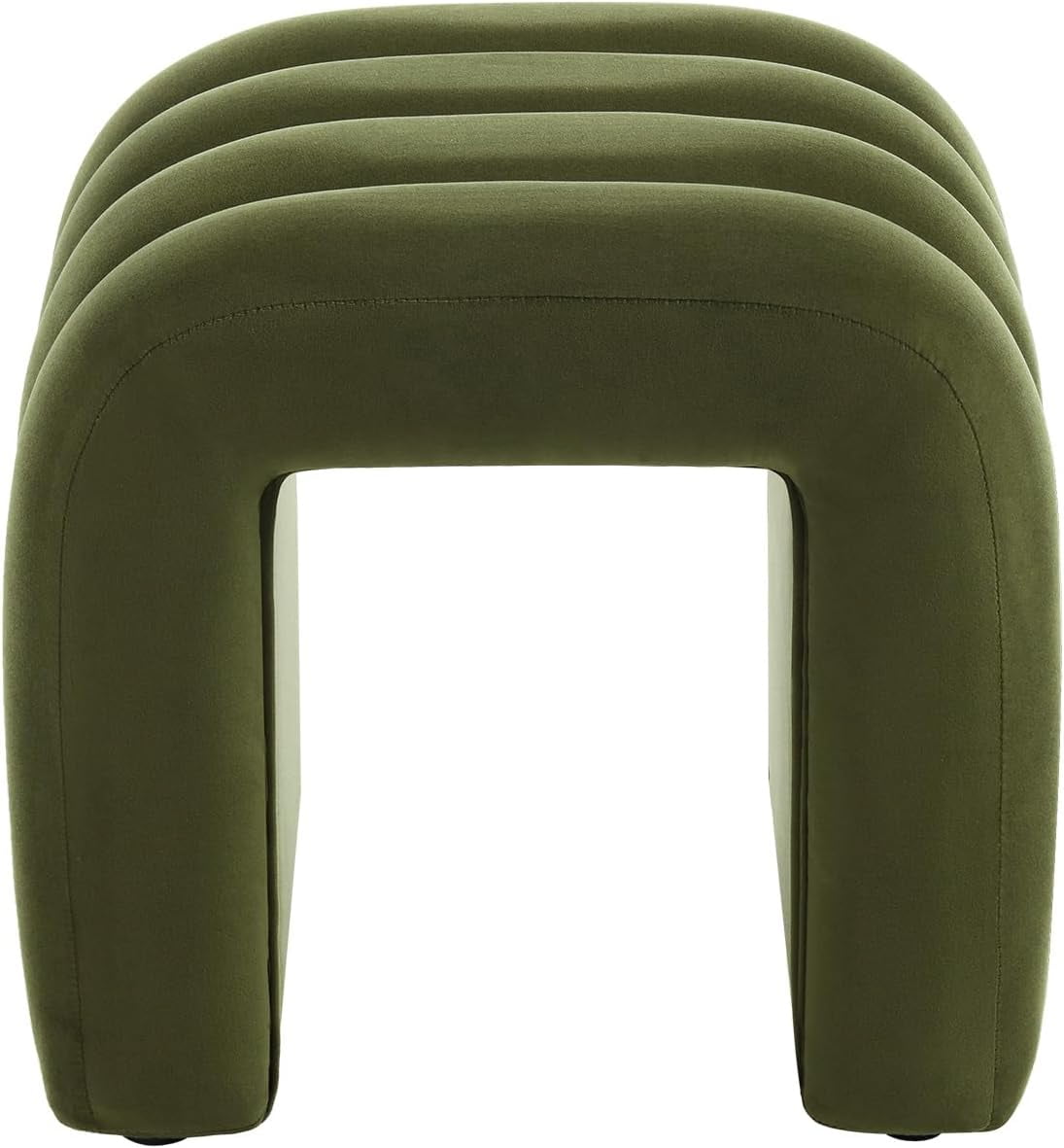 Flouki Ottoman Foot Stool with Channel Tufted, Small Ottoman Bench for ...