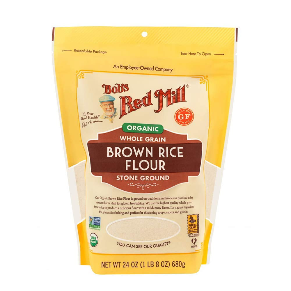 Flour Brown Rice, Whole Grain Organic, 24 Ounce (Pack of 4) - Walmart.com