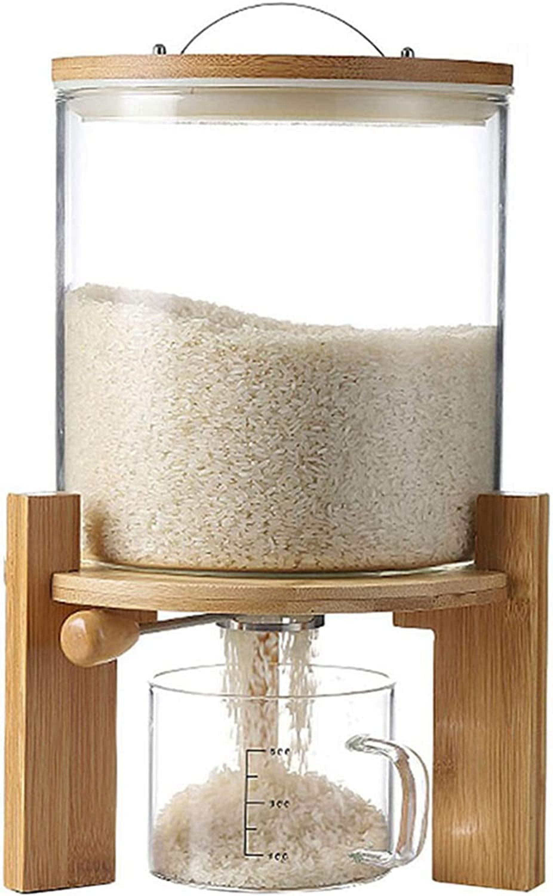 Flour and Cereal Container, 5L/8L, Rice Dispenser, Creative Glass Food ...