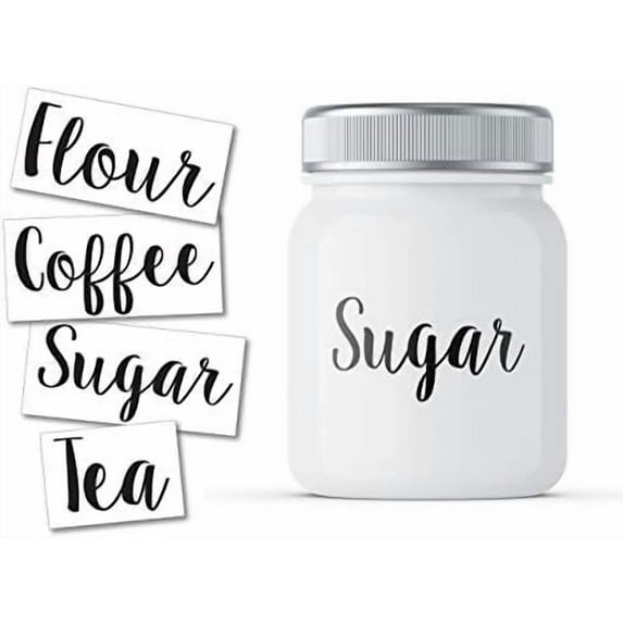 Flour, Coffee, Sugar, Tea Decal Stickers Labeling for Jars Kitchen ...