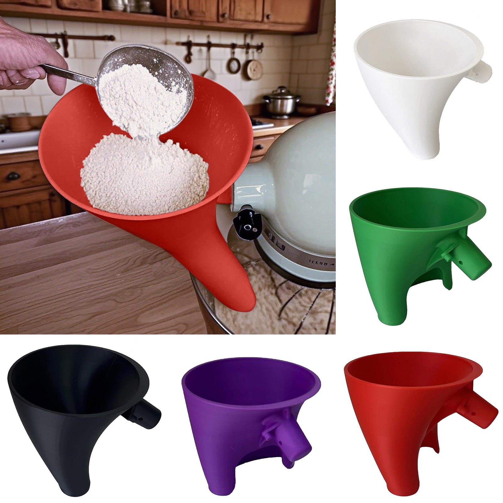 Flour Funnel Attachment for KitchenAid Tilt-Head Mixers – Mess-Free ...