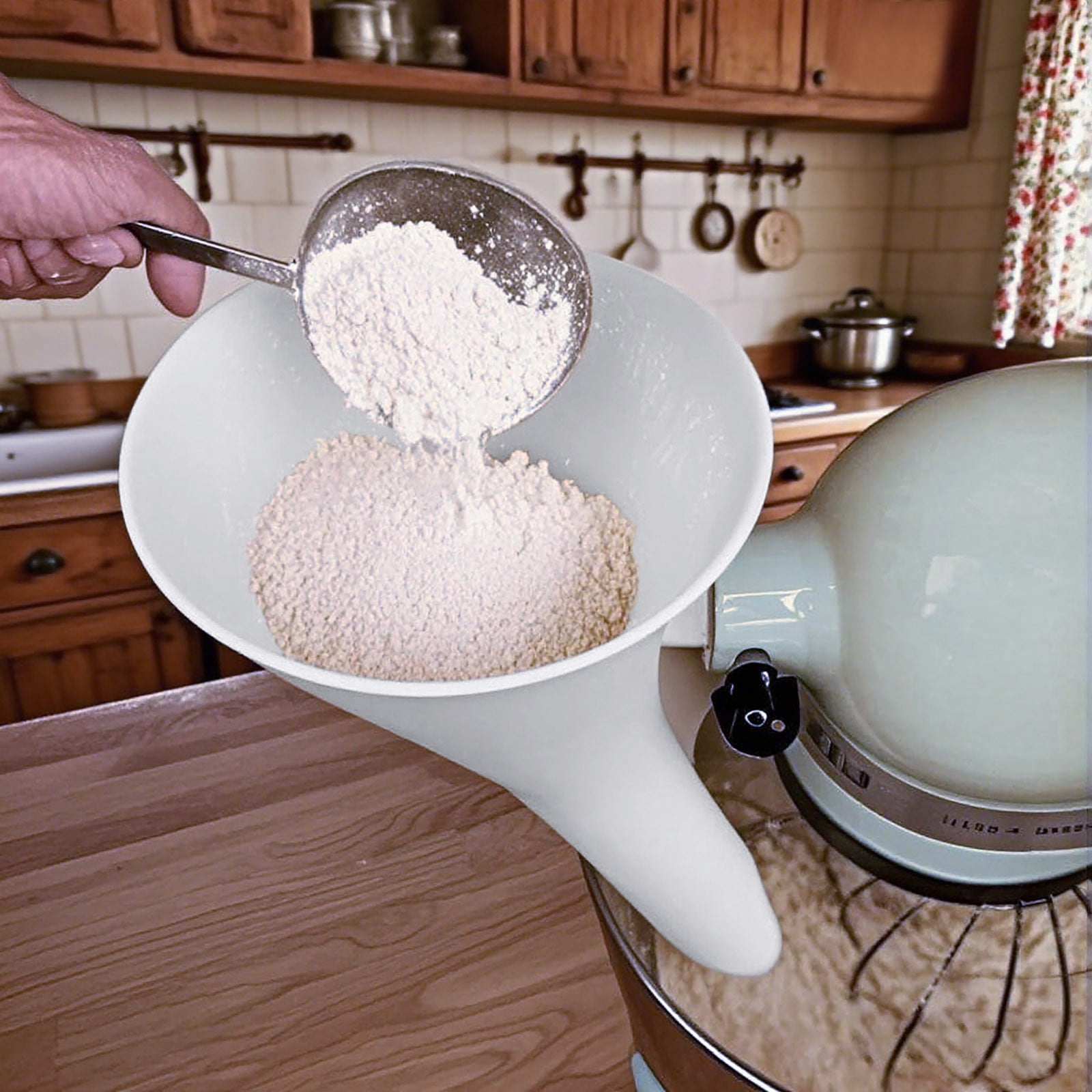 Flour Funnel For Kitchen Aid Mixer, 2025 Stand Mixer Attachment For ...