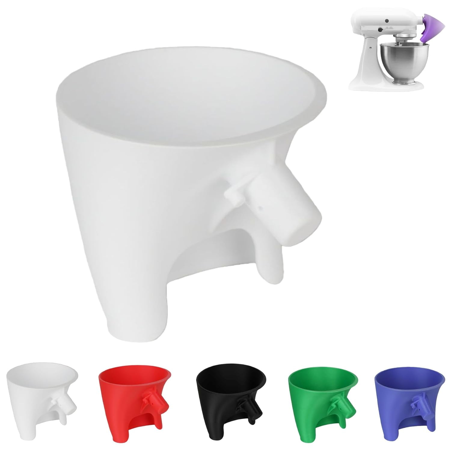 Flour Funnel for Kitchen Aid Mixer Attachment, Mess-Free Flour Funnel ...