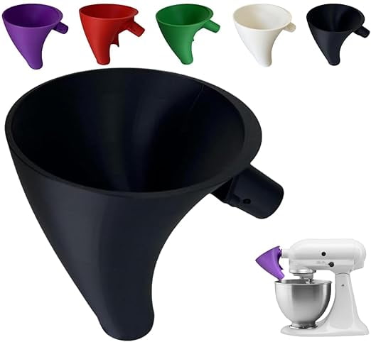 Flour Funnel for Kitchen Aid Mixer,Countess Plastic Powder Funnel Stand ...