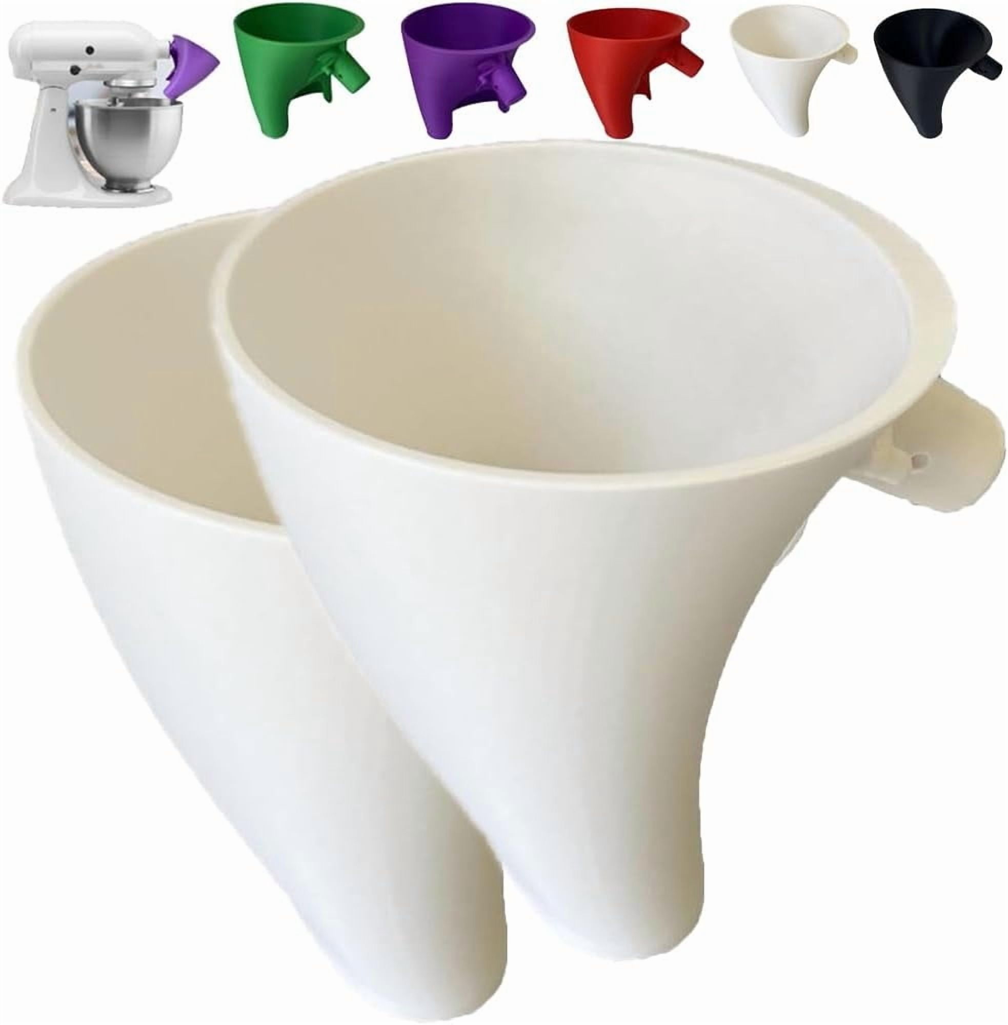 Flour Funnel for Kitchen Aid Mixer,Countess Plastic Powder Funnel Stand ...