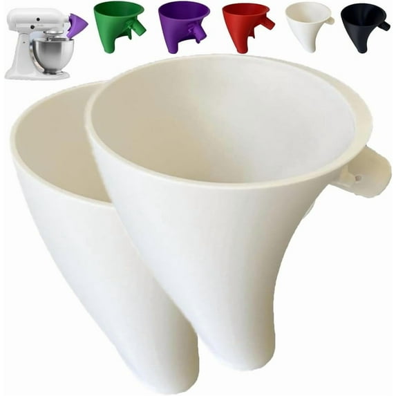 Flour Funnel for Kitchen Aid Mixer,Countess Plastic Powder Funnel Stand ...