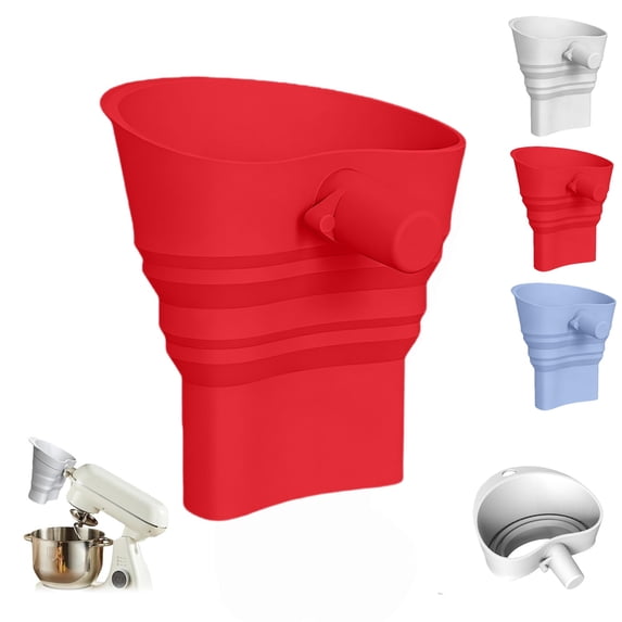 Flour Funnel for Kitchen Aid Mixer, Durable Anti-Splash Mixer Flour ...