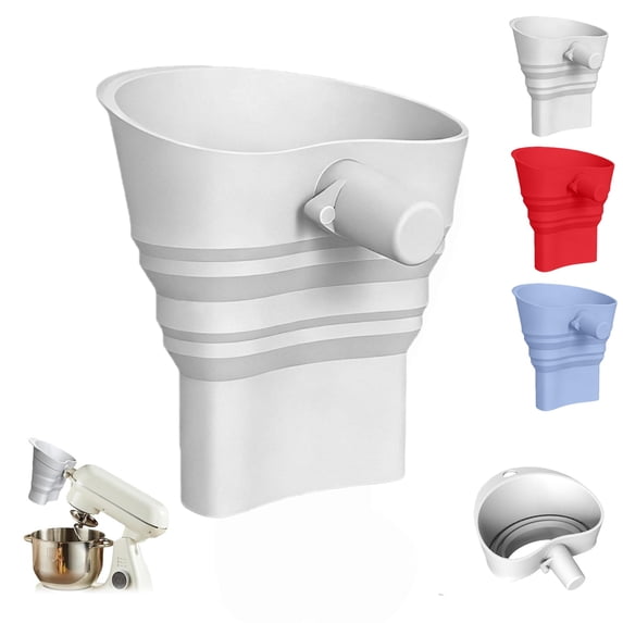 Flour Funnel for Kitchen Aid Mixer, Durable Anti-Splash Mixer Flour ...