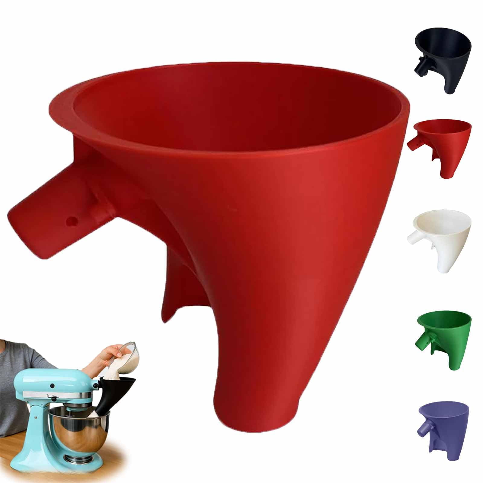 Flour Funnel for Kitchen Aid Mixer, Easy Pour No-Mess Attachment, Anti ...