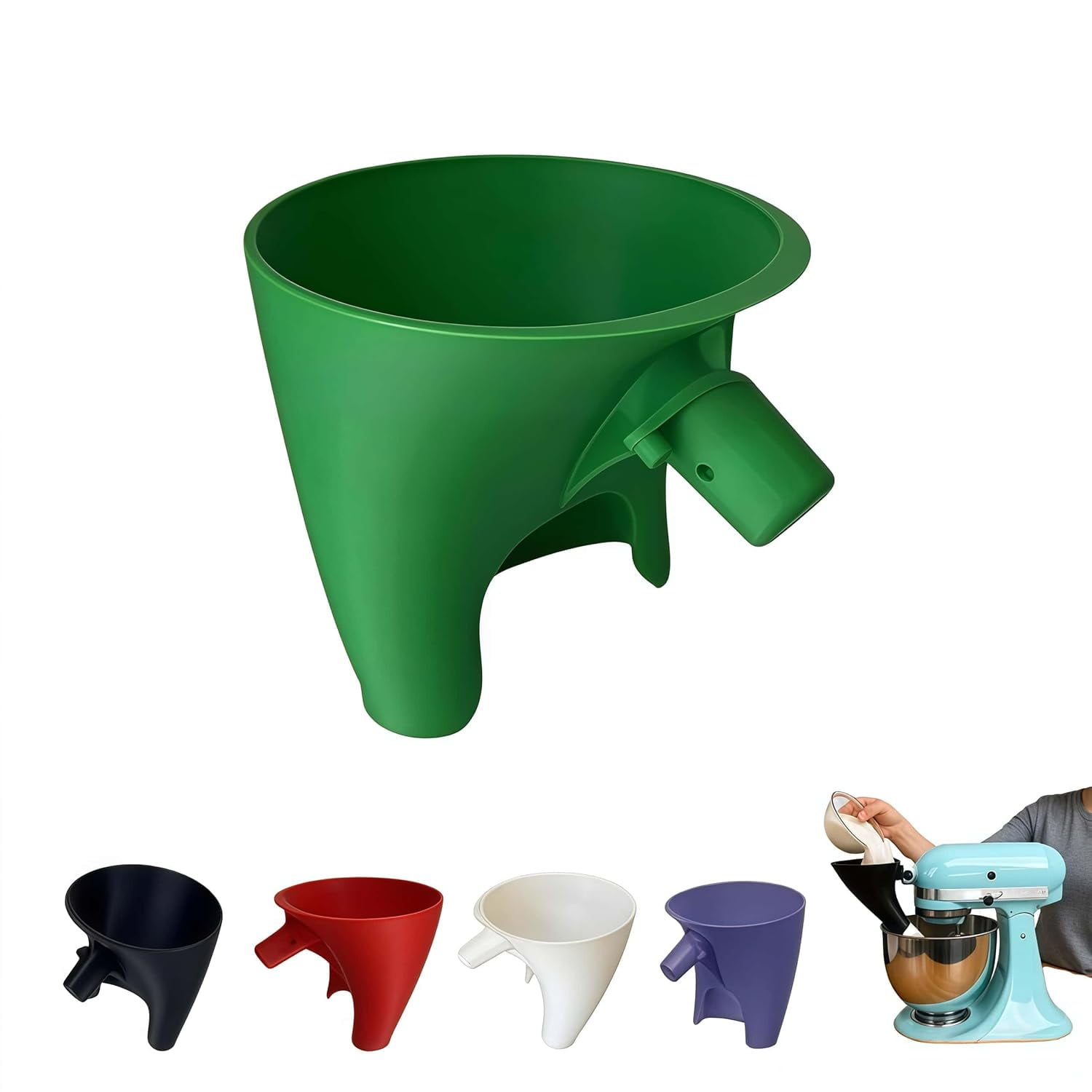 Flour Funnel for Kitchen Aid Mixer,Flour Funnel- Stand Mixer Attachment ...