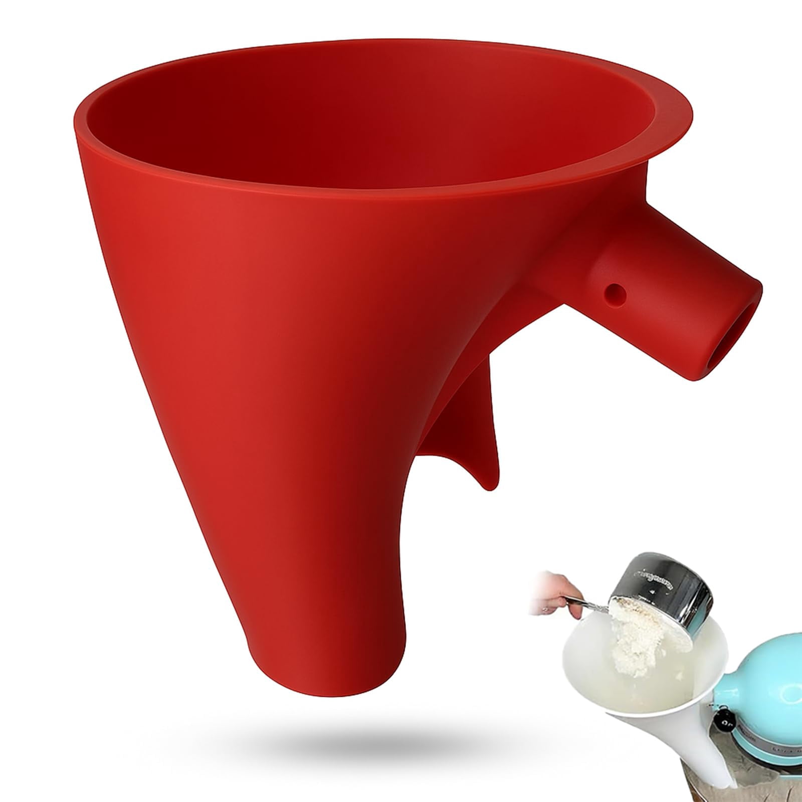 Flour Funnel for Kitchen Aid Mixer,Flour Funnel- Stand Mixer Attachment ...