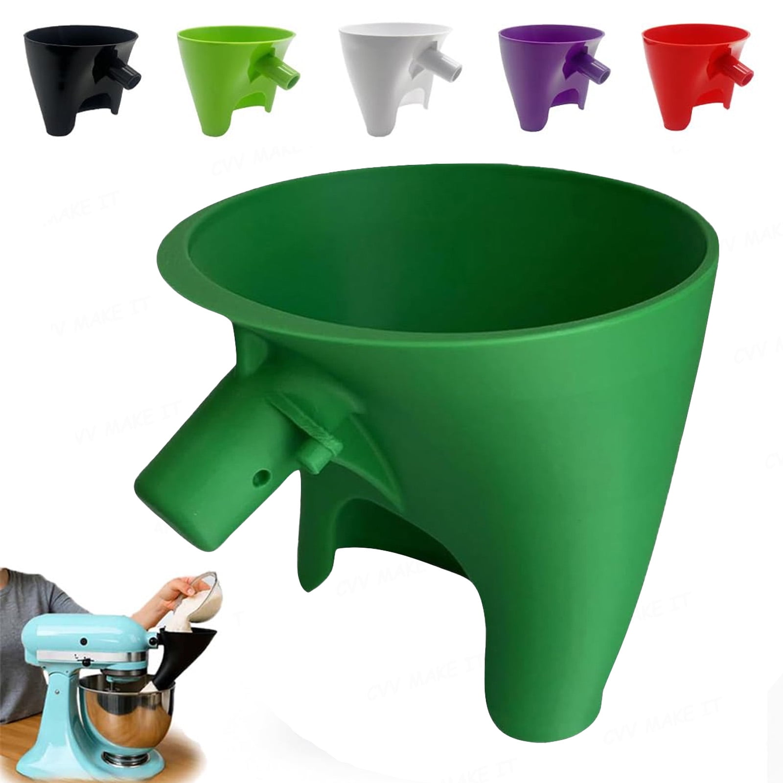 Flour Funnel for Kitchen Aid Mixer,Flour Funnel- Stand Mixer Attachment ...