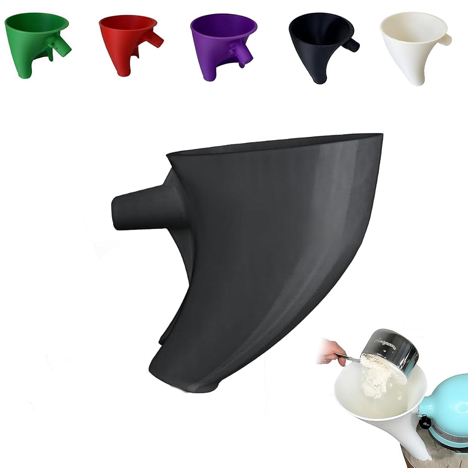 Flour Funnel for Kitchen Aid Mixer,Flour Funnel- Stand Mixer Attachment ...