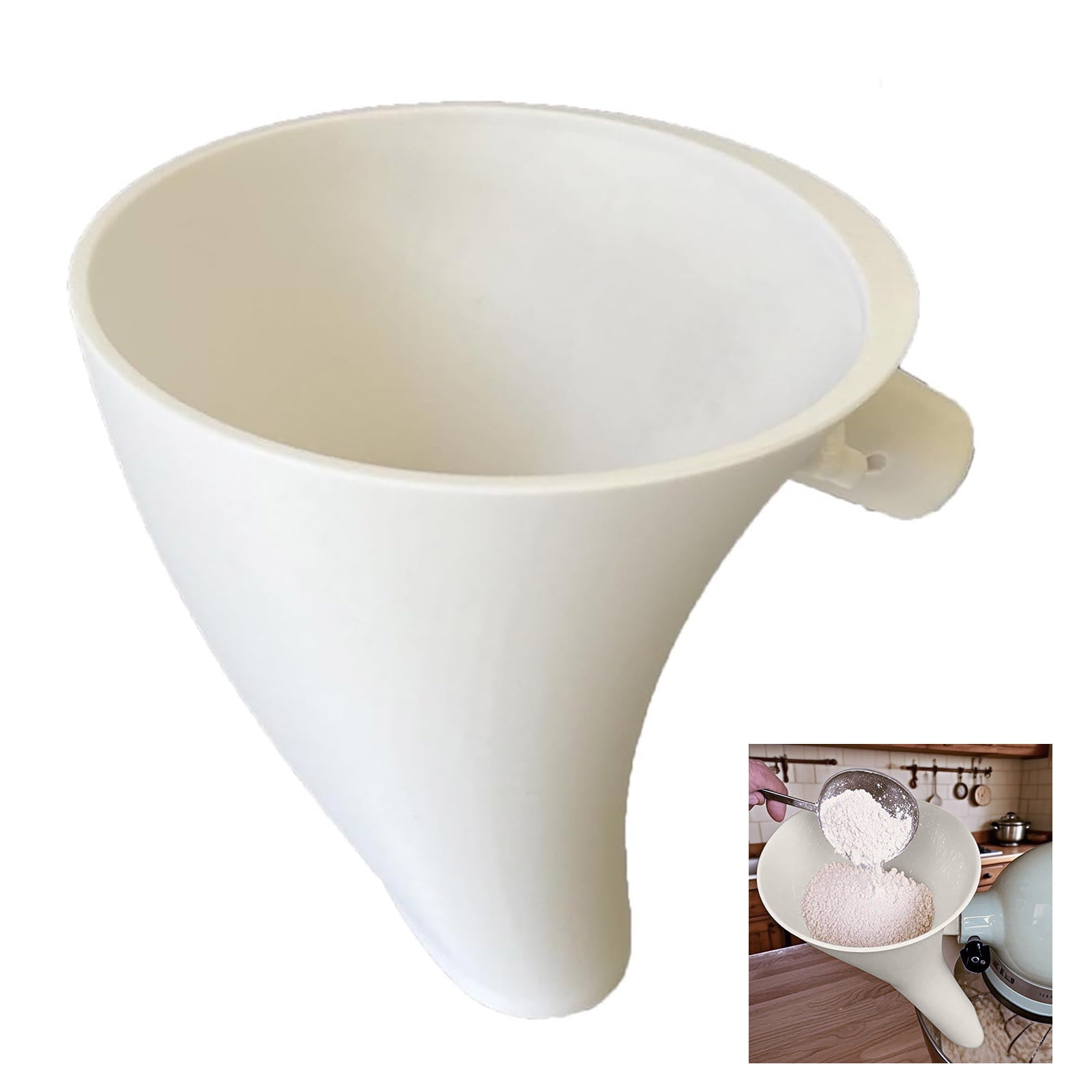 Flour Funnel For Kitchen Aid Mixer Flour Funnel Stand Mixer Attachment ...