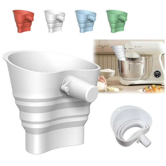Flour Funnel for Kitchen Aid Mixer, Food-Grade Silicone for Kitchen Aid ...