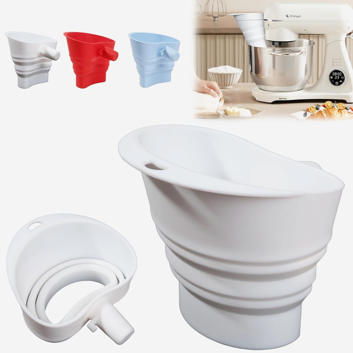 Flour Funnel for Kitchen Aid Mixer, Kitchen Funnel for KSM150 5-Quart ...