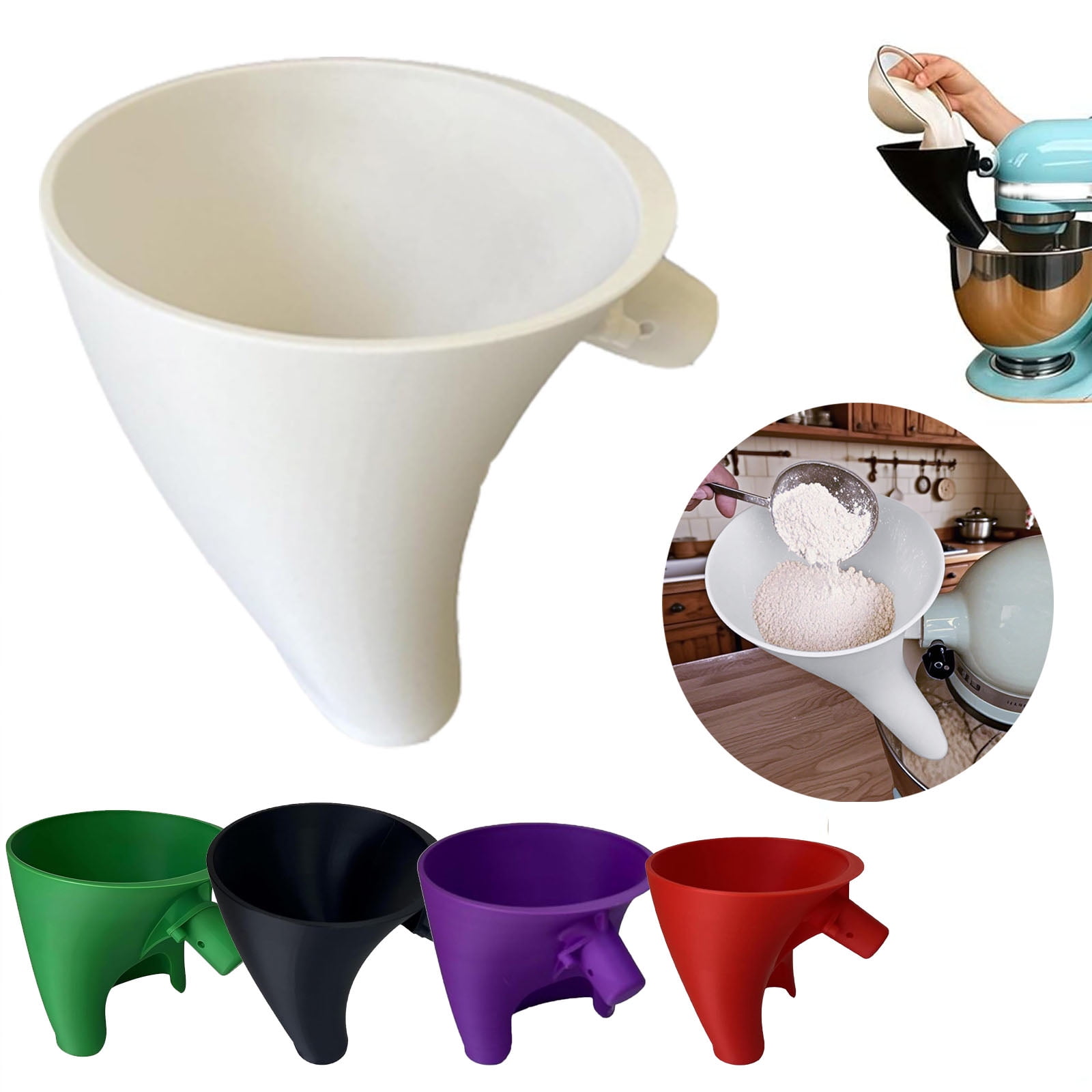 Flour Funnel for Kitchen Mixer Tilt-Head Stand Mixer, Anti-Splash ...