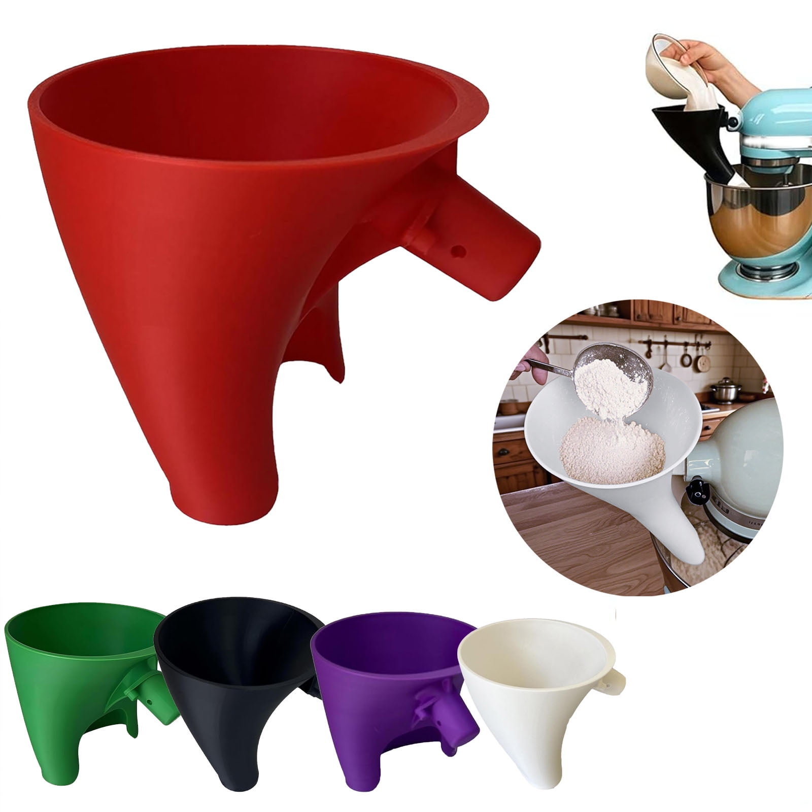 Flour Funnel for Kitchen Mixer Tilt-Head Stand Mixer, Anti-Splash ...