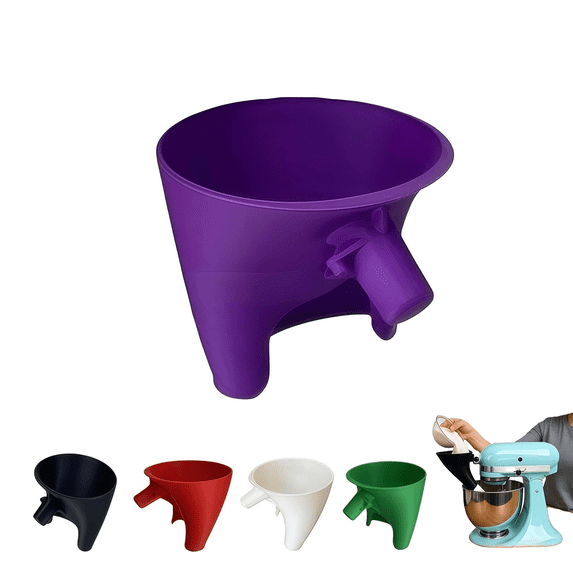 Flour Funnel for Kitchen Stand Mixer, Easy Pour No-Mess Mixer ...
