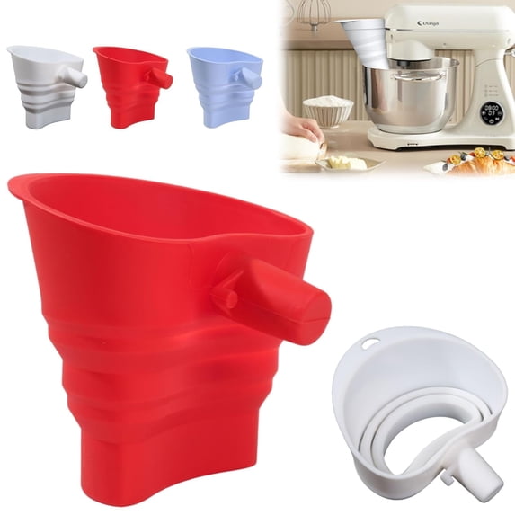 Flour Funnel for KitchenAid Mixer, Large-Capacity Foldable Flour Funnel ...