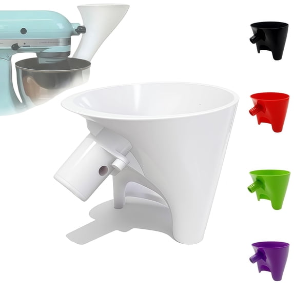 Flour Funnel Spill-Proof Stand Mixer Attachment for 4.55 Qt Tilt-Head ...