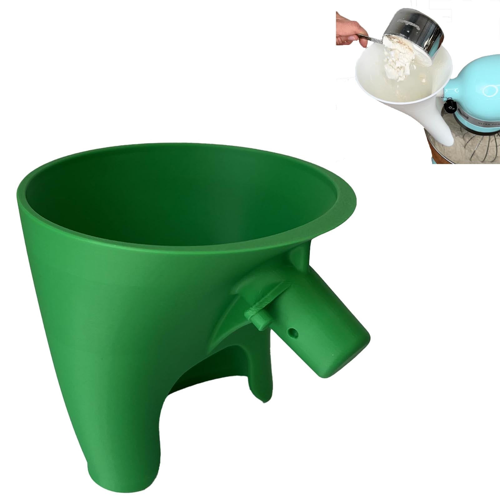 Flour Funnel- Stand Mixer Attachment for Kitchen Aid Ksm150 5-Quart ...